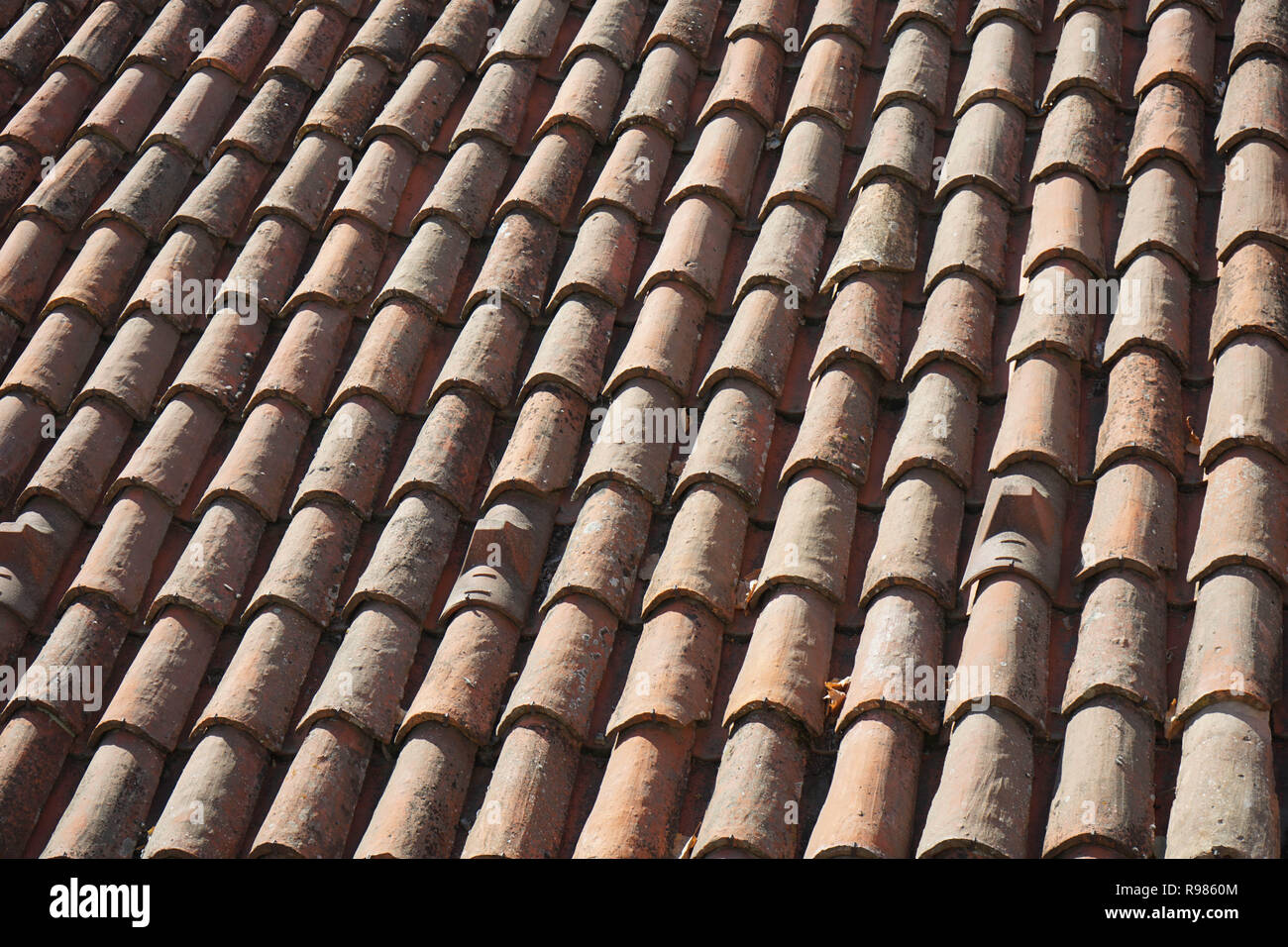 "Coppi" Roofing Roofs - Ancient roofing type Stock Photo - Alamy