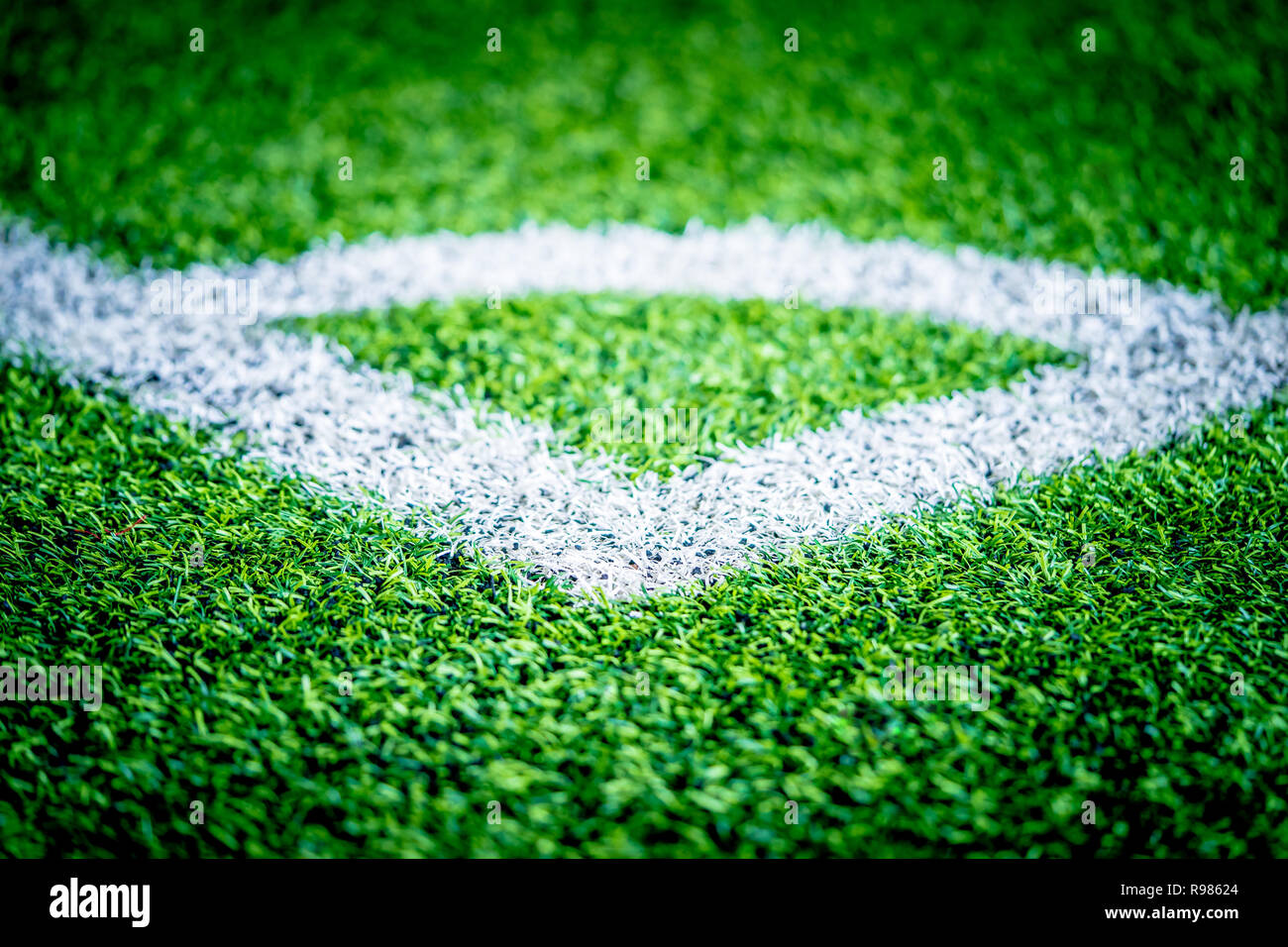 Corner Line of an indoor football soccer training field Stock Photo - Alamy