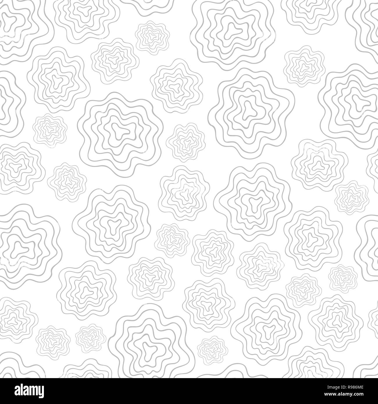 Seamless hand-drawn waves pattern. Abstract wavy background, nature ...