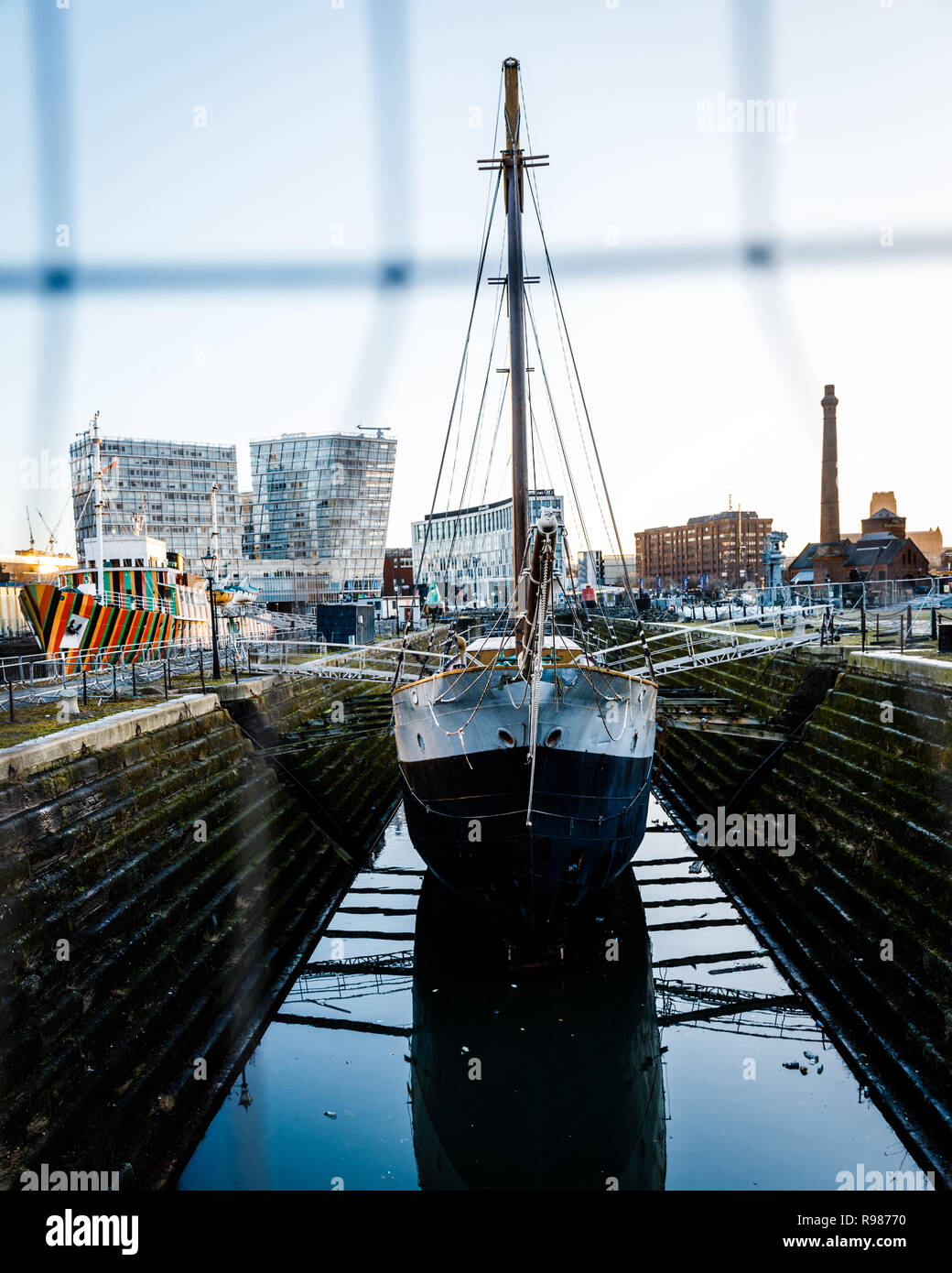 Ship in a Shipyard in Liverpool, United Kingdom Stock Photo - Alamy