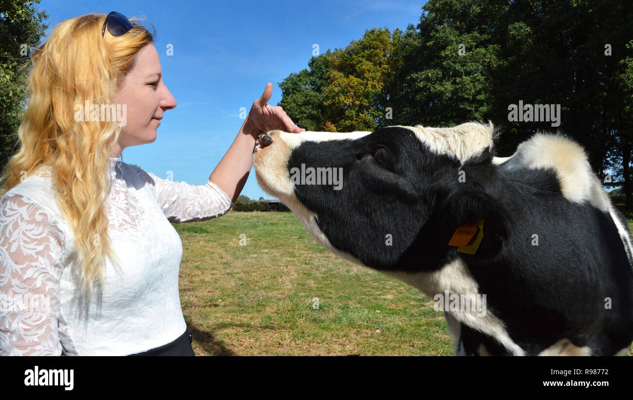 Milk farmer cowgirl hi-res stock photography and images - Alamy