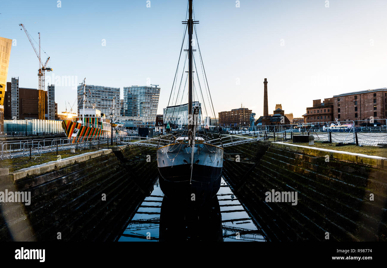 Ship in a Shipyard in Liverpool, United Kingdom Stock Photo - Alamy