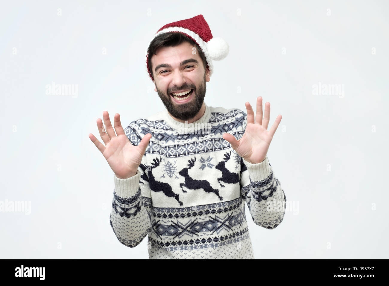 Portrait man clapping hands on hi-res stock photography and images - Alamy