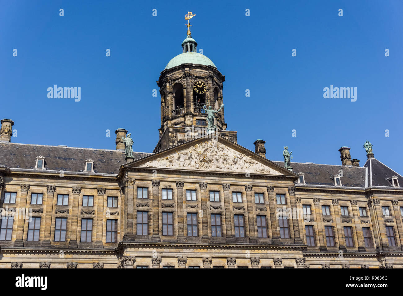 Royal Palace Amsterdam on the Dam Square in Amsterdam, Netherlands ...