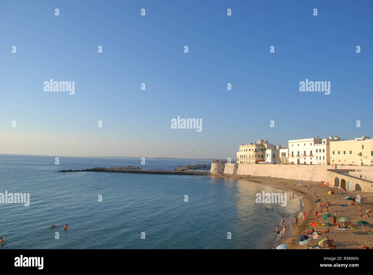 View of the sea in front of Gallipoli, Puglia - Italy Stock Photo - Alamy