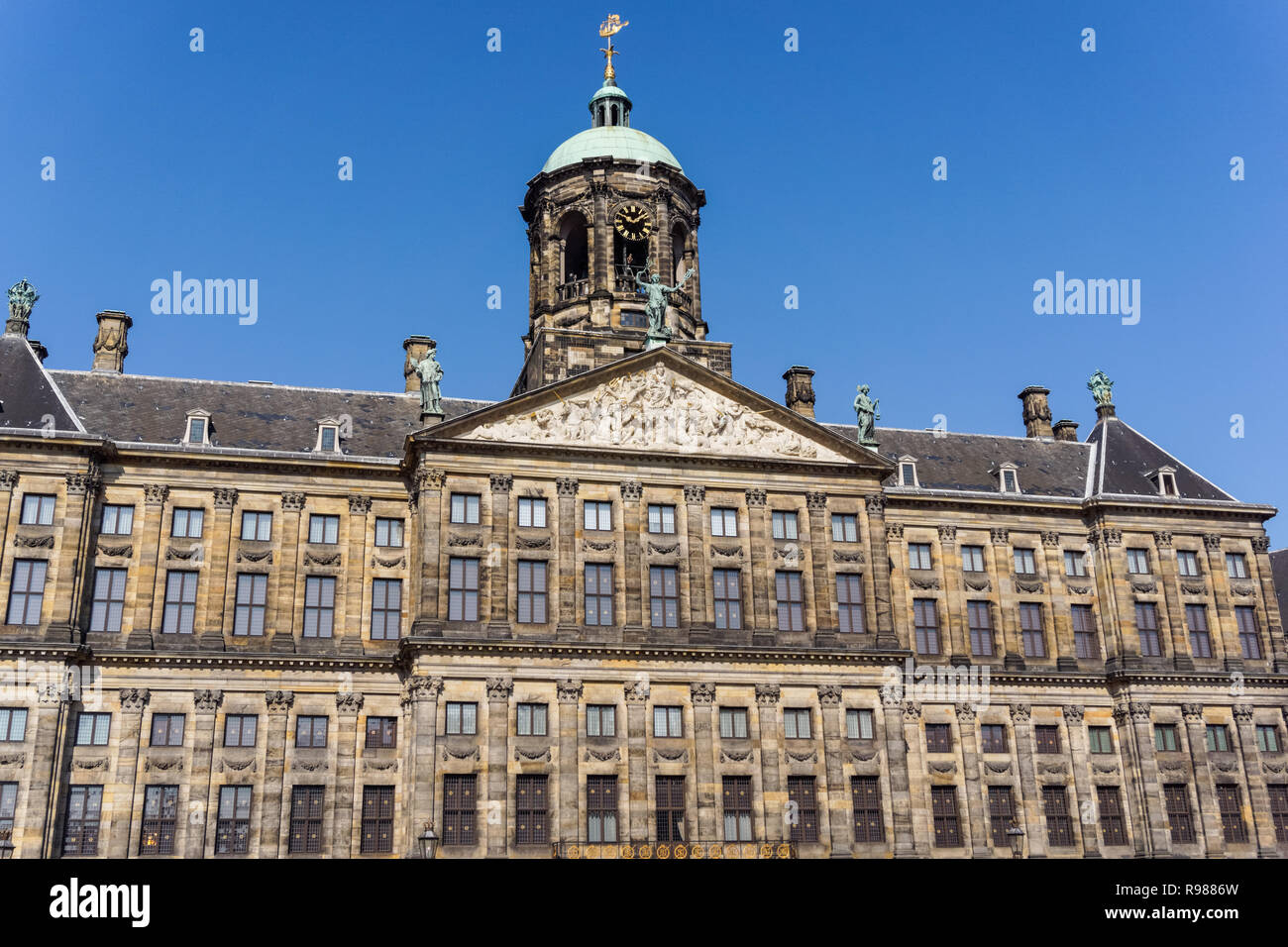 Royal Palace Amsterdam on the Dam Square in Amsterdam, Netherlands ...