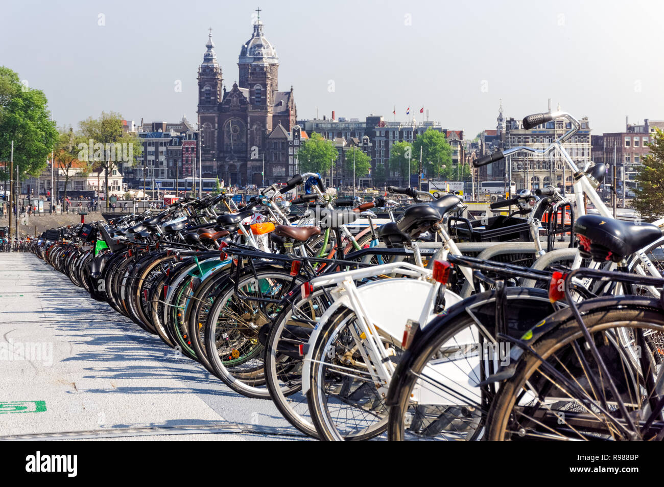 Amsterdam bike rack hi-res stock photography and images - Alamy