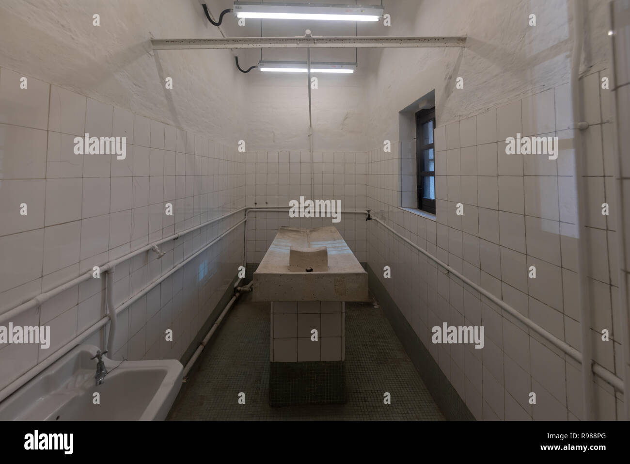 Central, Hong Kong - 20 Sep 2018: Interior setting of the Prison inside ...