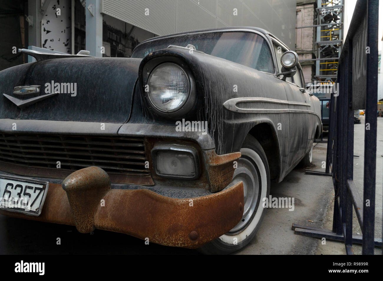 Istanbul, Turkey - August 18, 2017 : Front view of a dirty and rusty ...