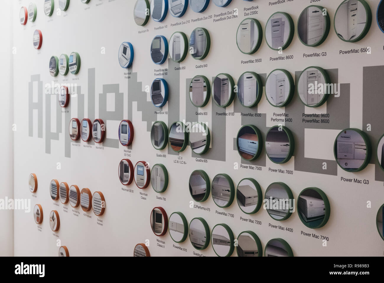Prague, Czech Republic - August 28, 2018: Timeline of Apple products on ...