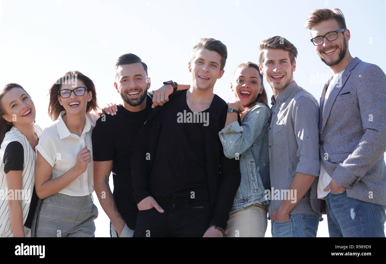 group of like-minded friends standing together Stock Photo - Alamy