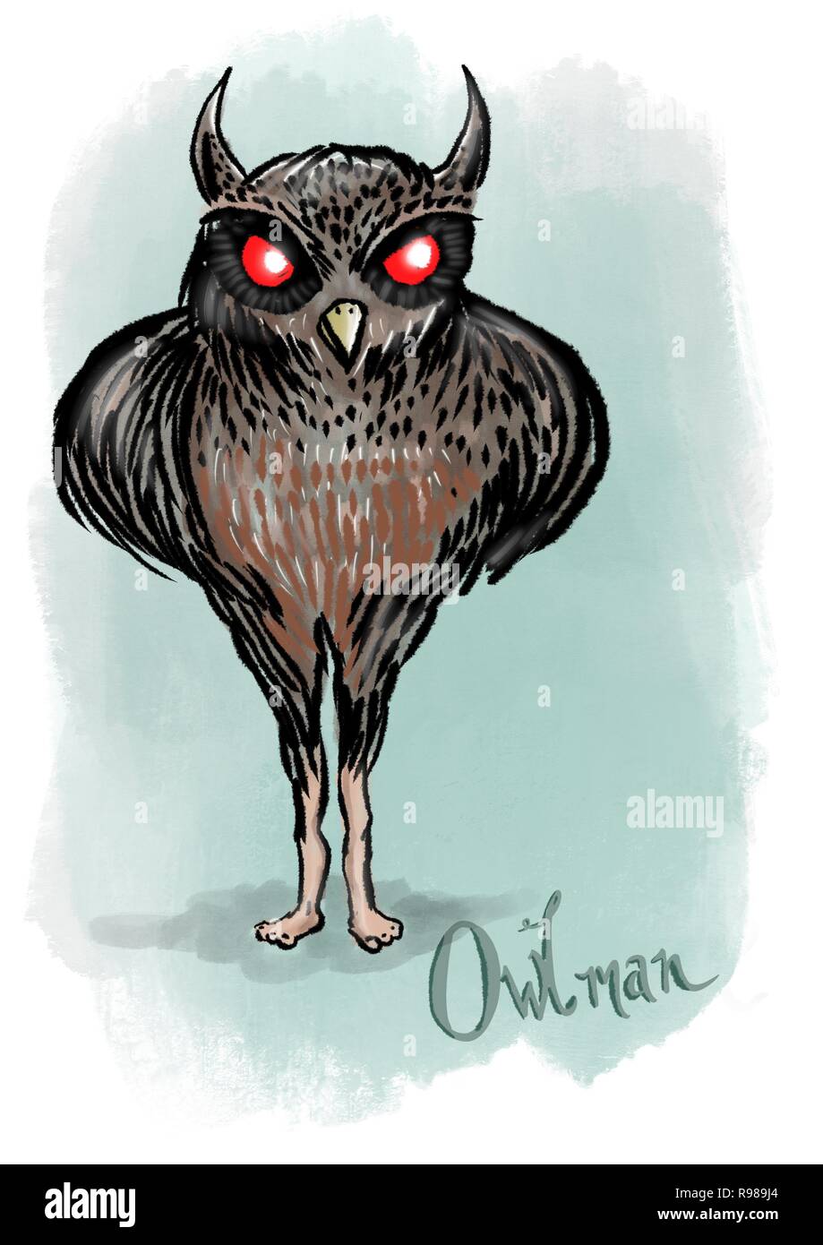 cryptozoological monster illustration Stock Photo - Alamy