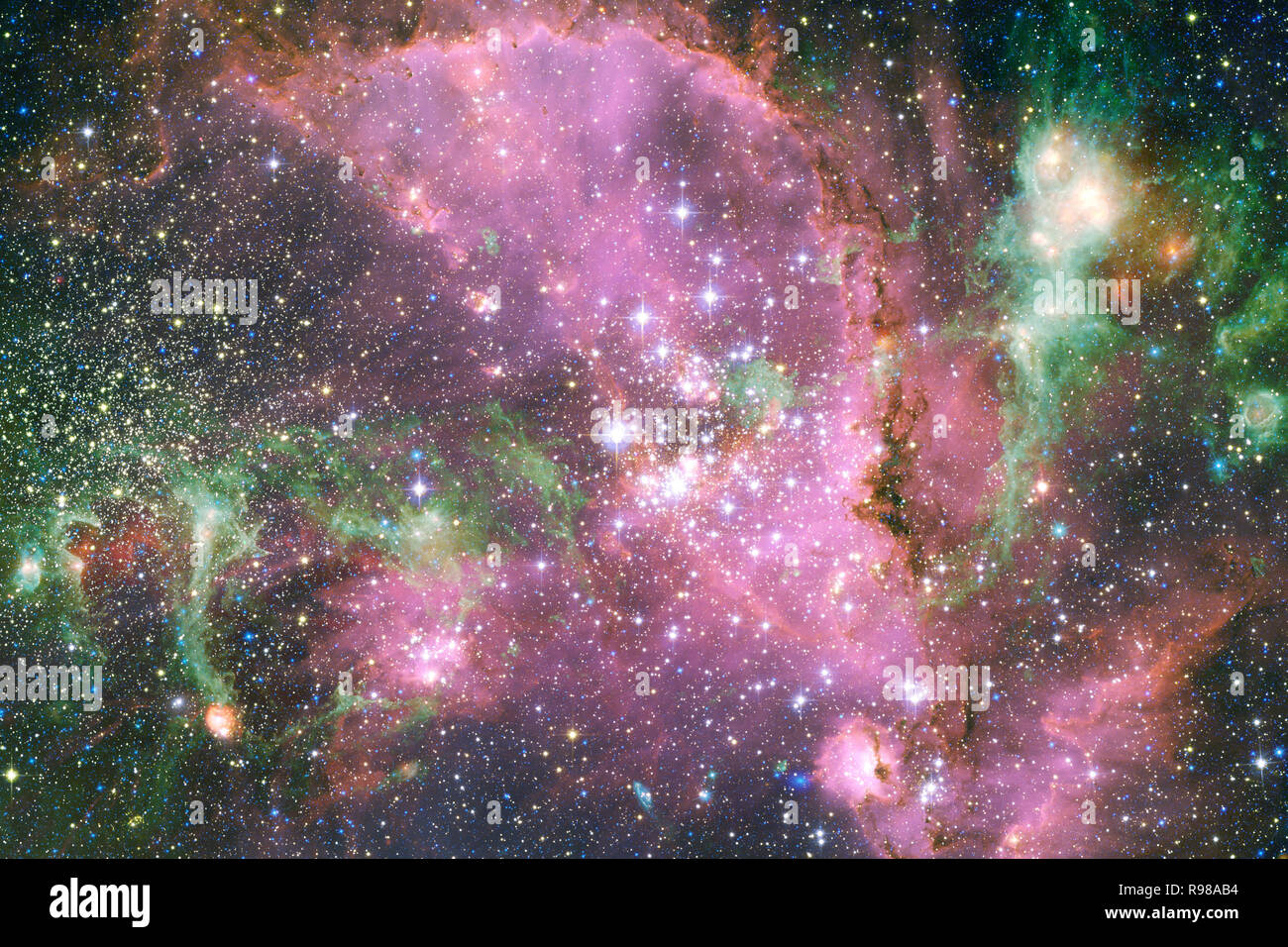 Landscape of star clusters. Beautiful image of space. Cosmos art ...