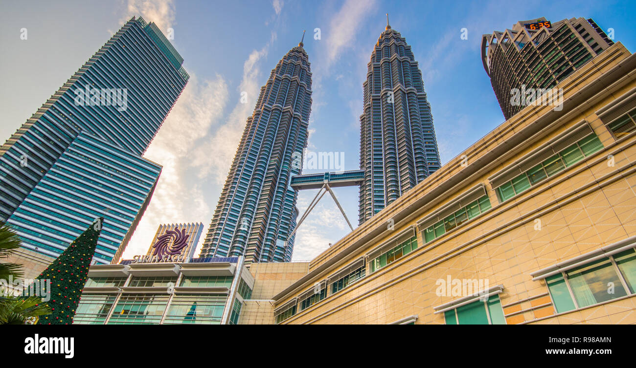 Christmas Tree at Suria Mall, Petronas Towers, Kuala Lumpur City Centre ...