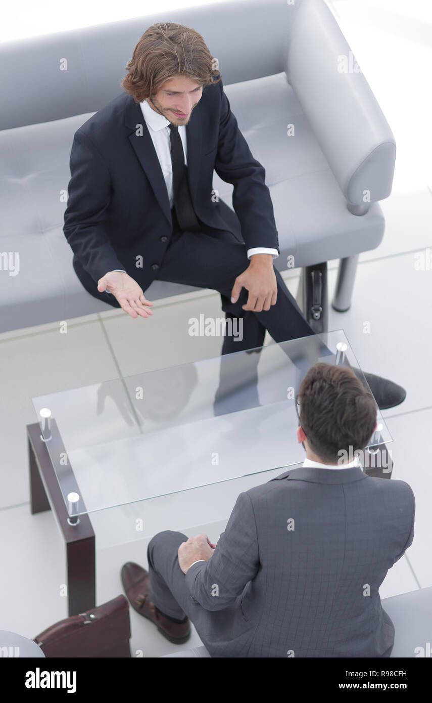 dialogue between two business people Stock Photo - Alamy