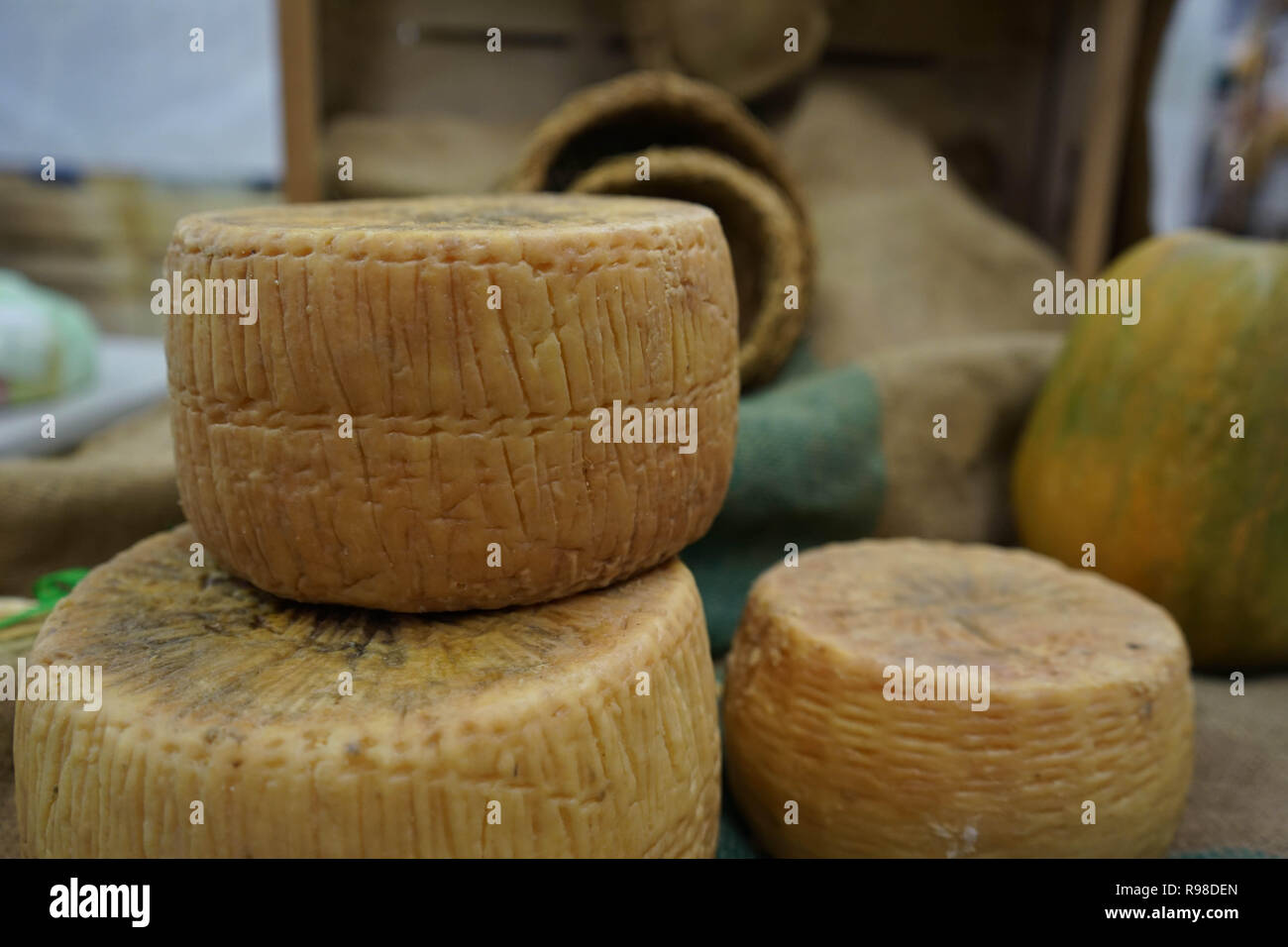 Forms of artisan cheese Stock Photo - Alamy