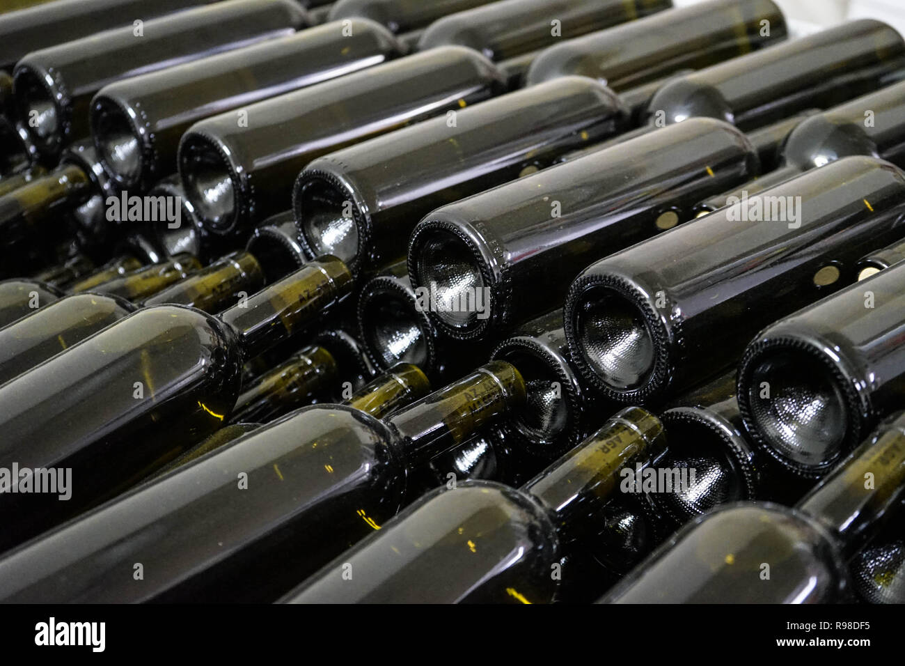Empty wine bottles stacked hi-res stock photography and images - Alamy