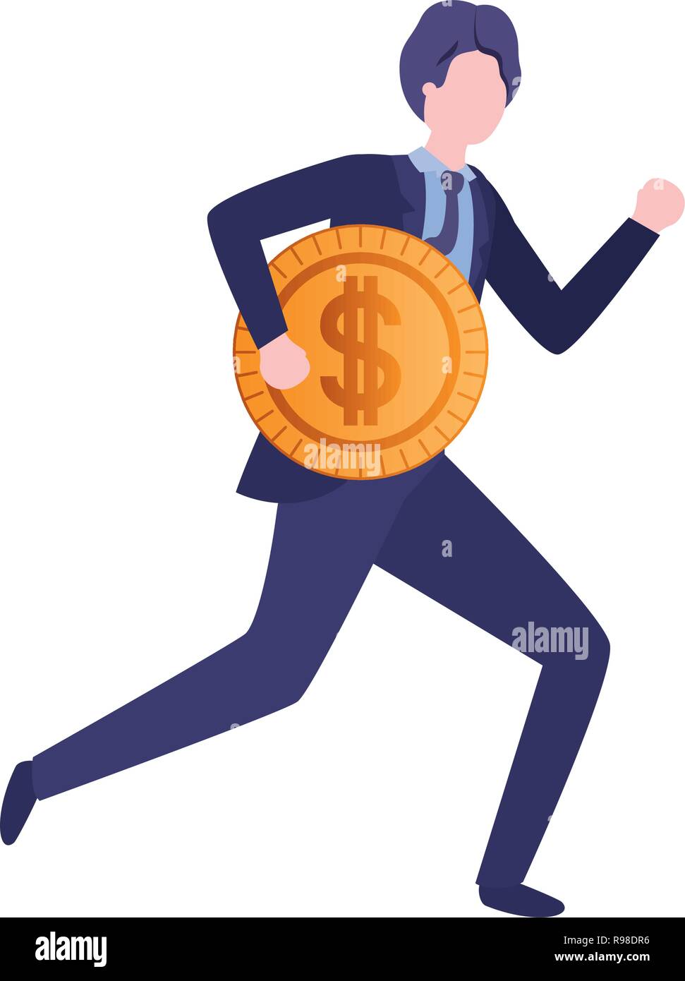 businessman with dollar sign avatar character Stock Vector Image & Art ...