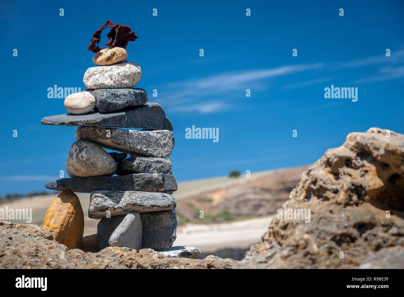 Rock cairn beach hi-res stock photography and images - Alamy