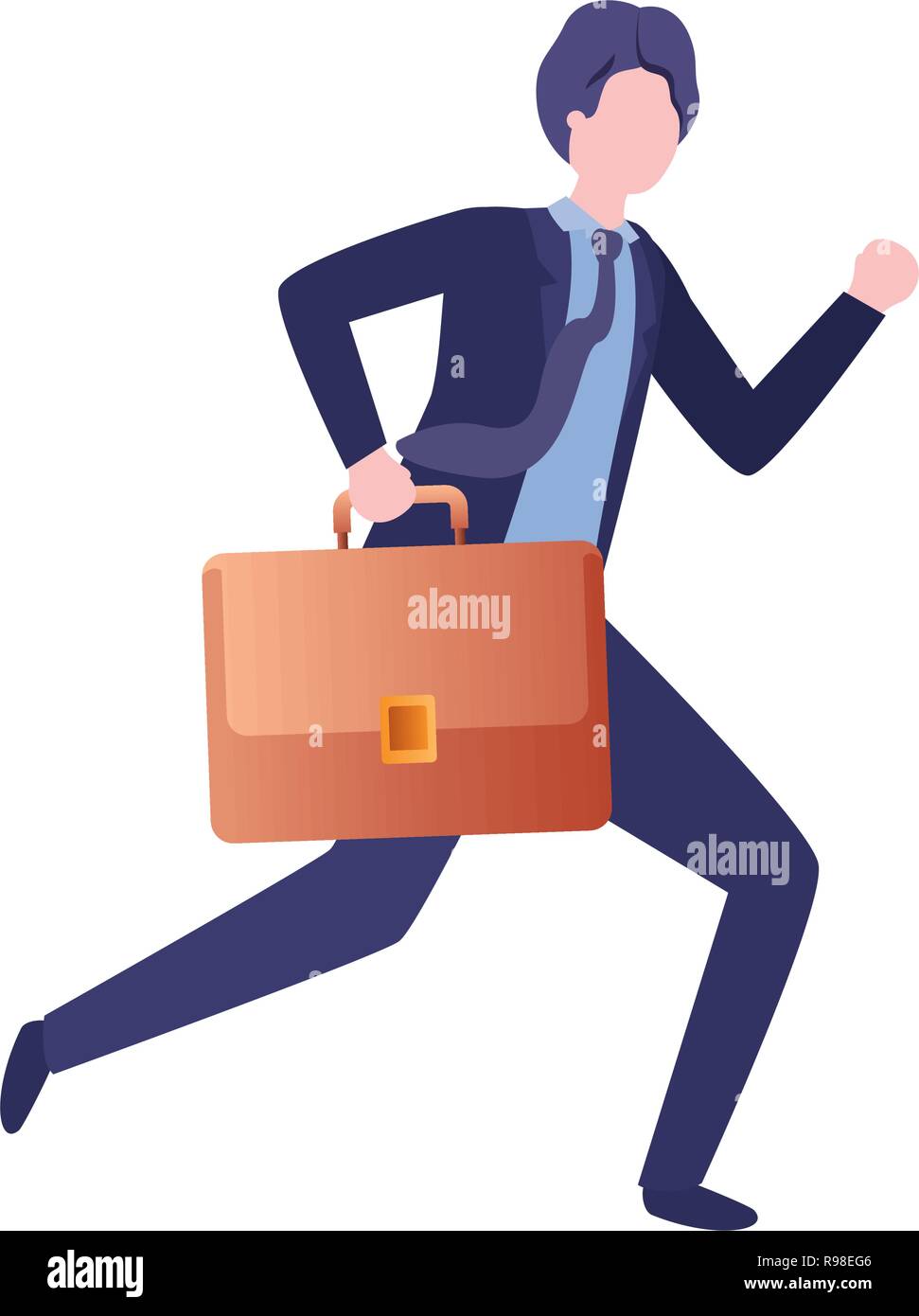 business man with portfolio avatar character Stock Vector Image & Art ...