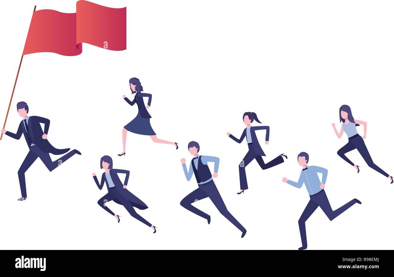 Group running forward Stock Vector Images - Alamy