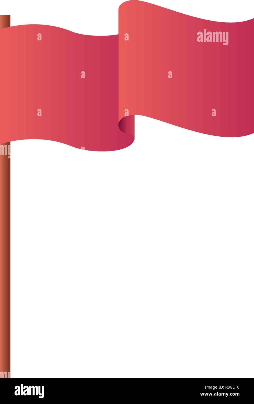 red flag waving isolated icon Stock Vector Image & Art - Alamy