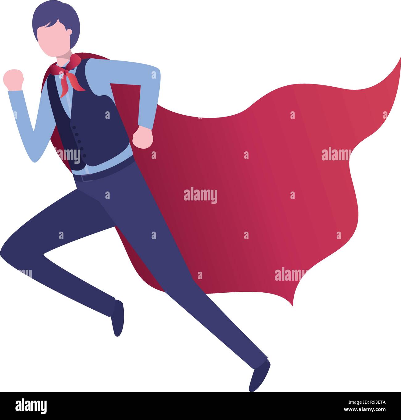 businessman with hero cape avatar character Stock Vector Image & Art ...