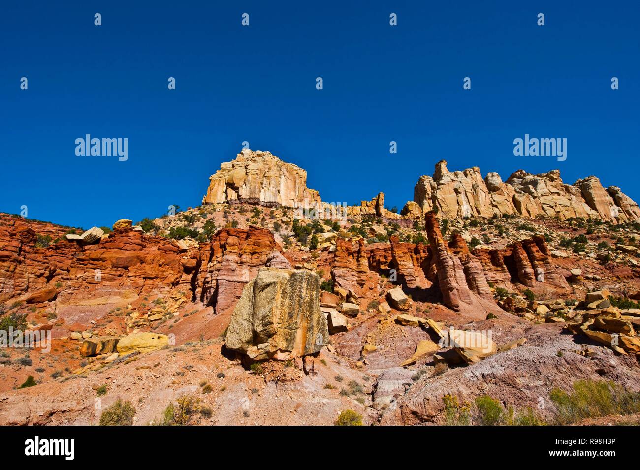 Utah, Boulder, Burr Trail Road, The Crown Stock Photo - Alamy