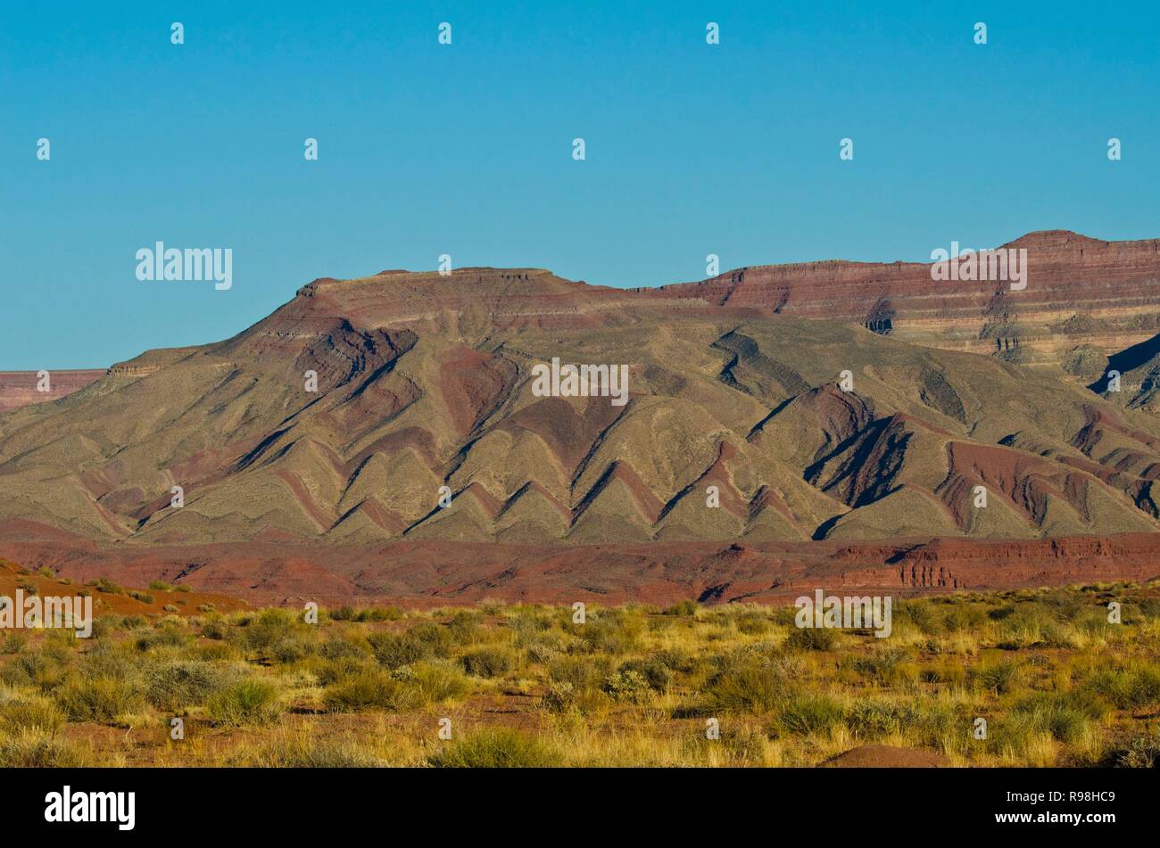 Utah, San Juan River Valley colorful ridges Stock Photo - Alamy