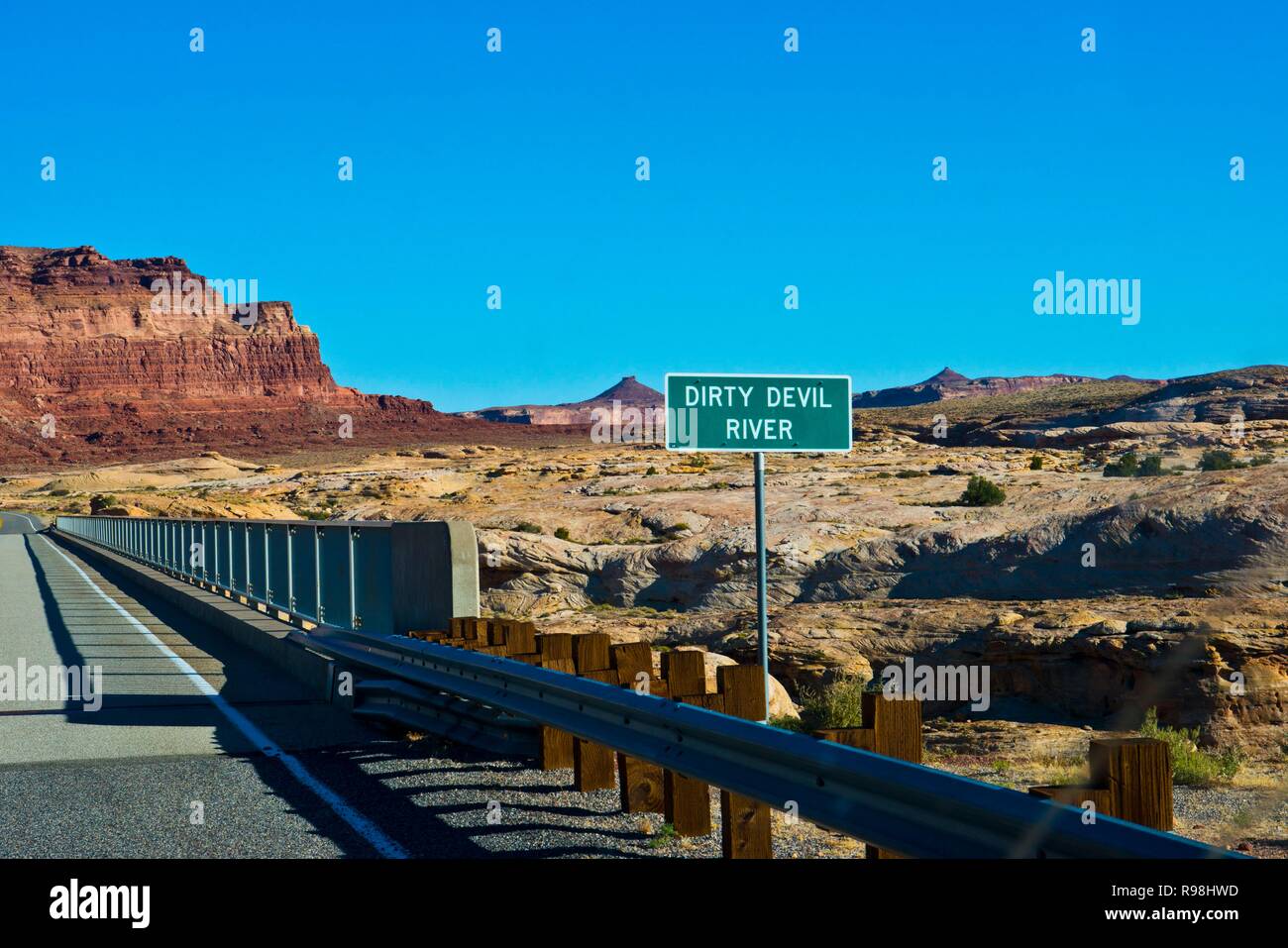 Utah, Hite, Highway 95 Over Dirty Devil River Stock Photo - Alamy