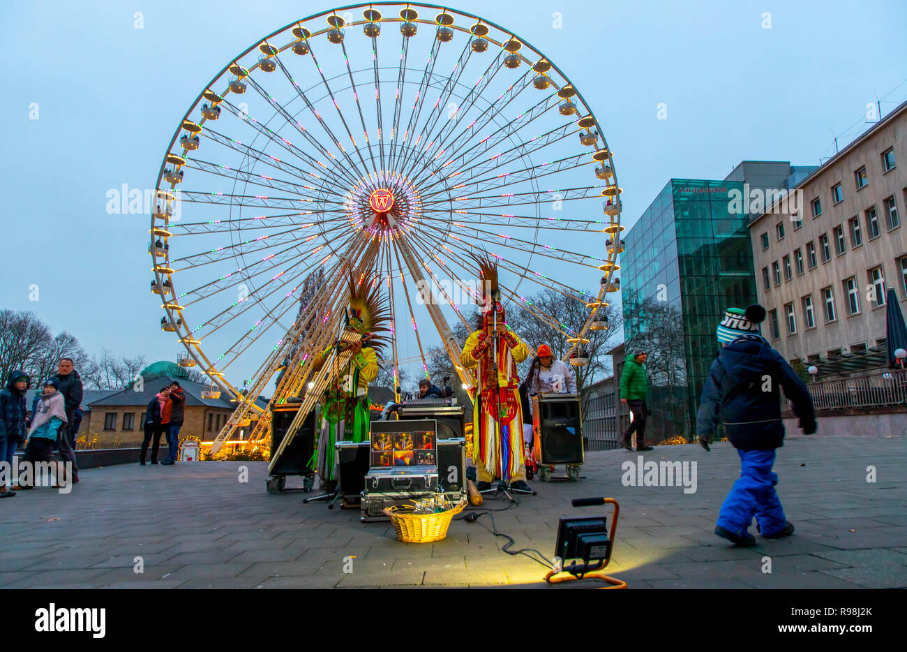 Christmas market in the city center of Essen, Kettwiger Stra§e ...