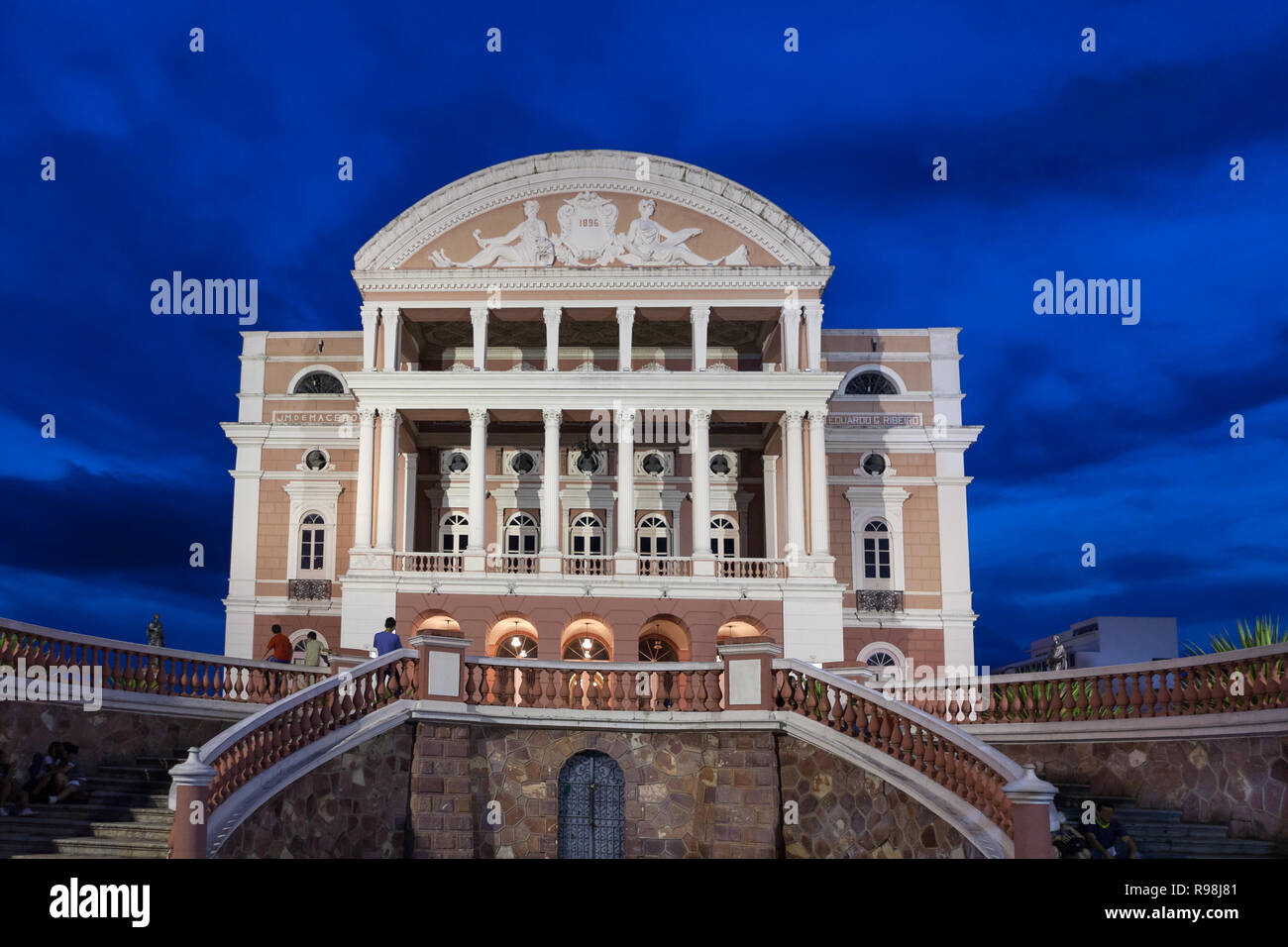 The beautiful Amazonas theater (Teatro Amazonas opera house), symbol of ...