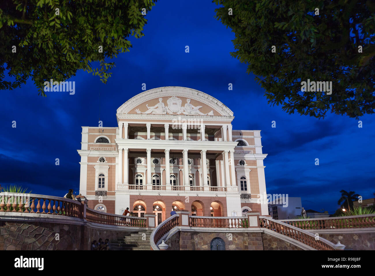 The beautiful Amazonas theater (Teatro Amazonas opera house), symbol of ...