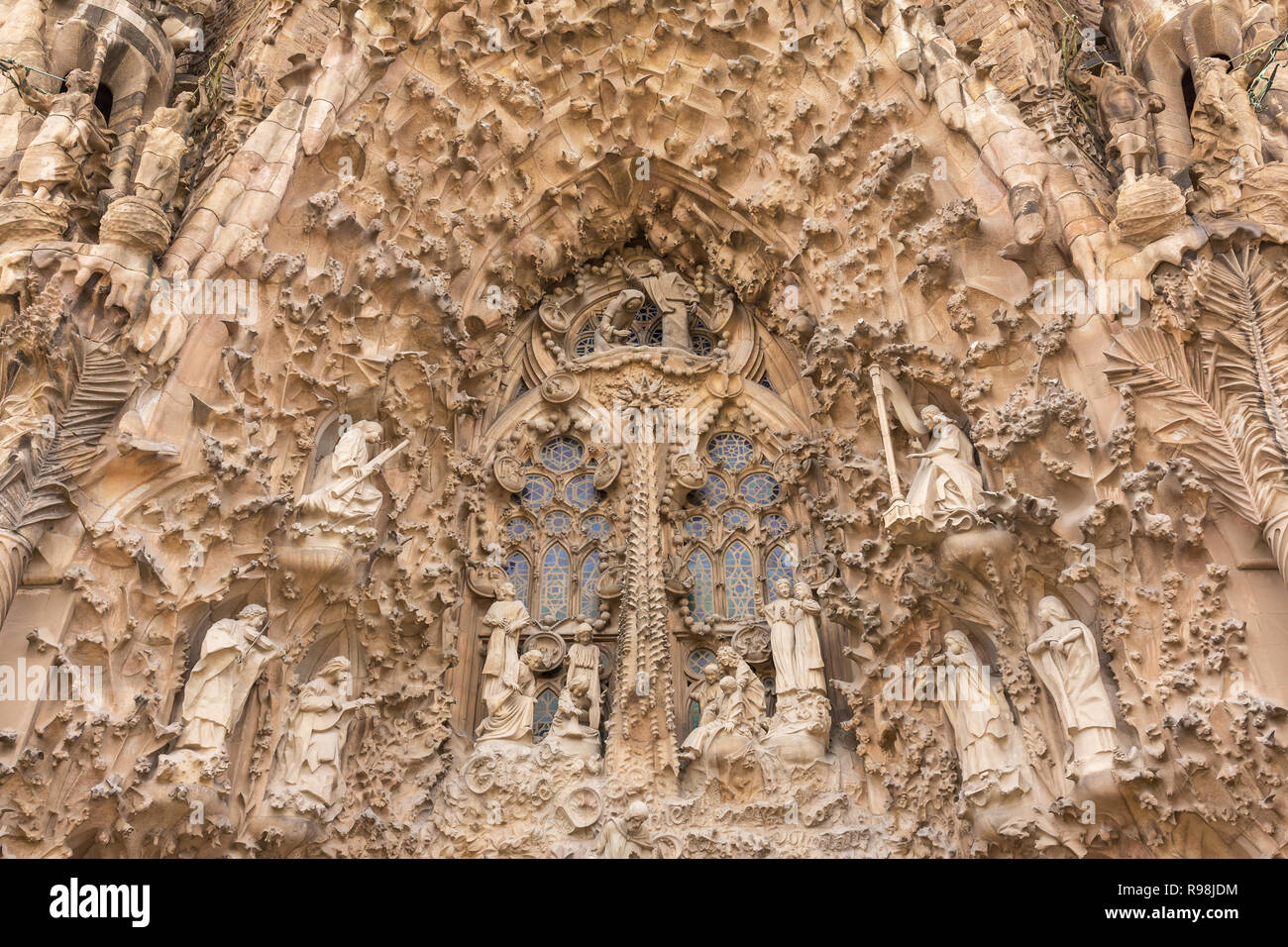 Barcelona, Spain - March 26, 2018: La Sagrada Familia - the impressive ...