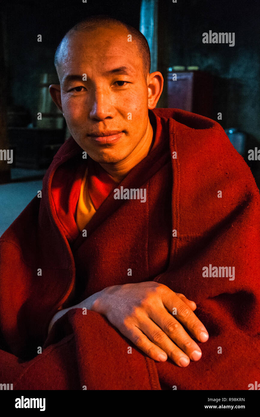 Tibetan monk portrait, Lhasa, Tibet Stock Photo - Alamy