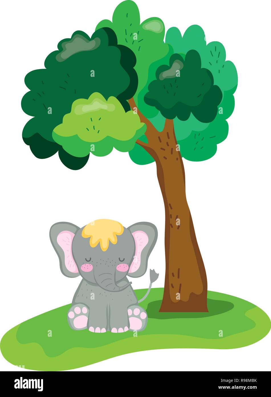 cute and little elephant character Stock Vector Image & Art - Alamy