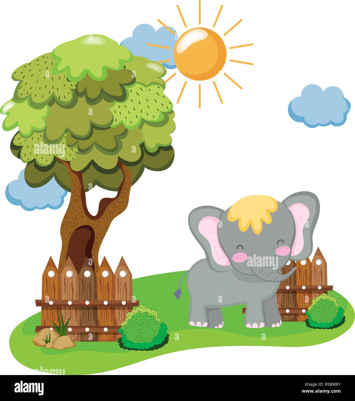 cute and little elephant character Stock Vector Image & Art - Alamy
