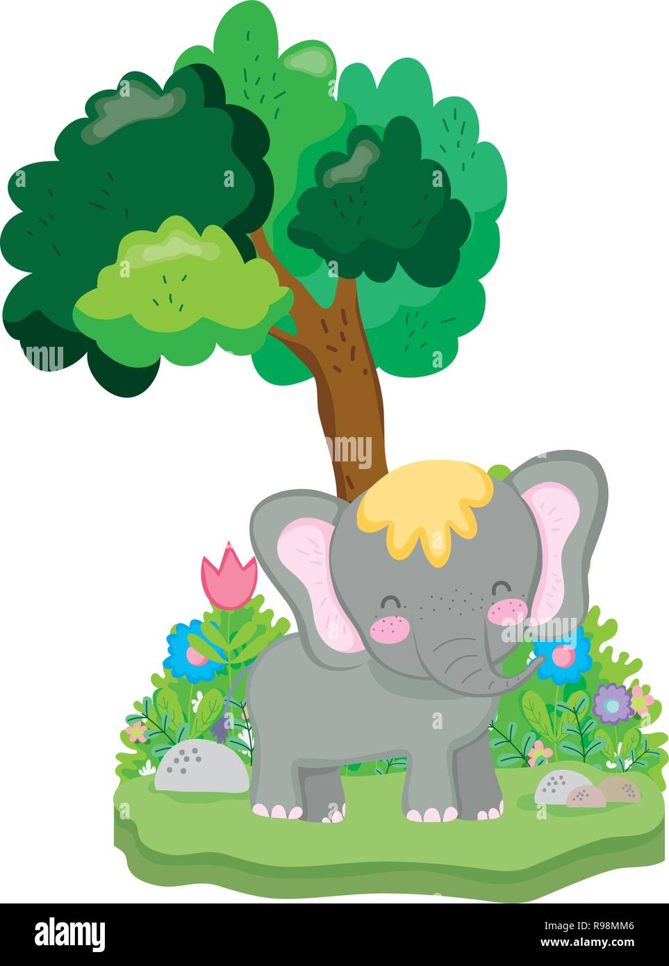 cute and little elephant character Stock Vector Image & Art - Alamy