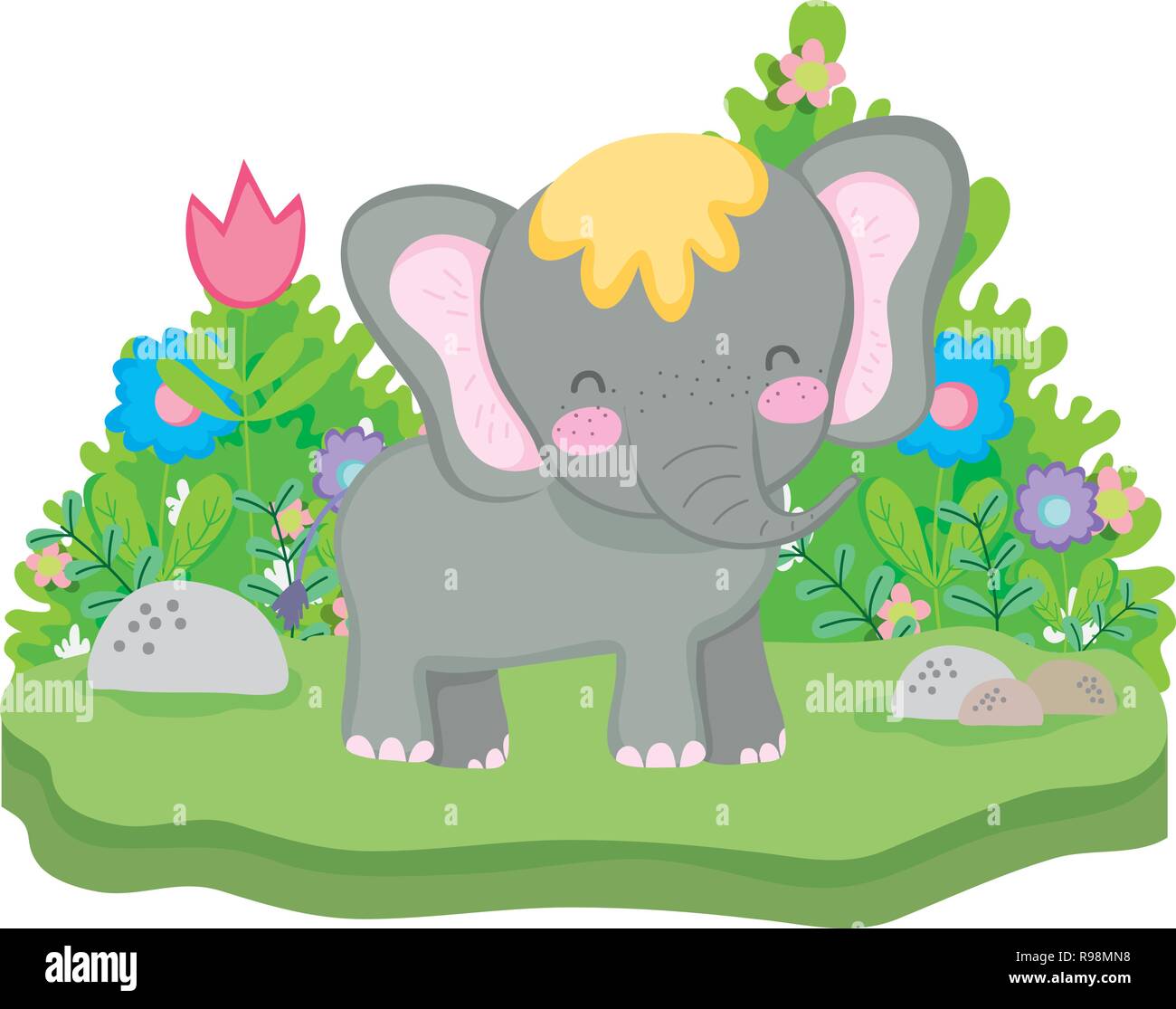 cute and little elephant character Stock Vector Image & Art - Alamy