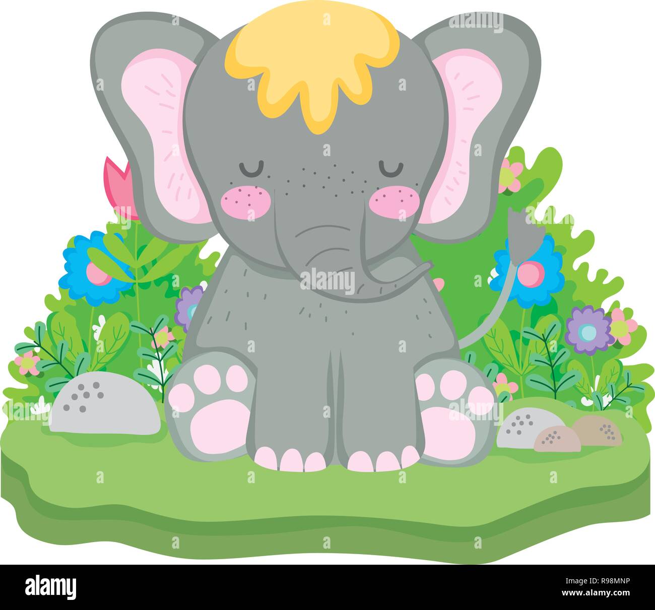 cute and little elephant character Stock Vector Image & Art - Alamy