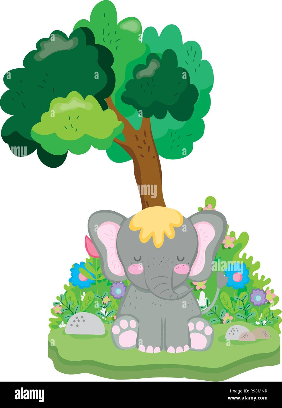 cute and little elephant character Stock Vector Image & Art - Alamy