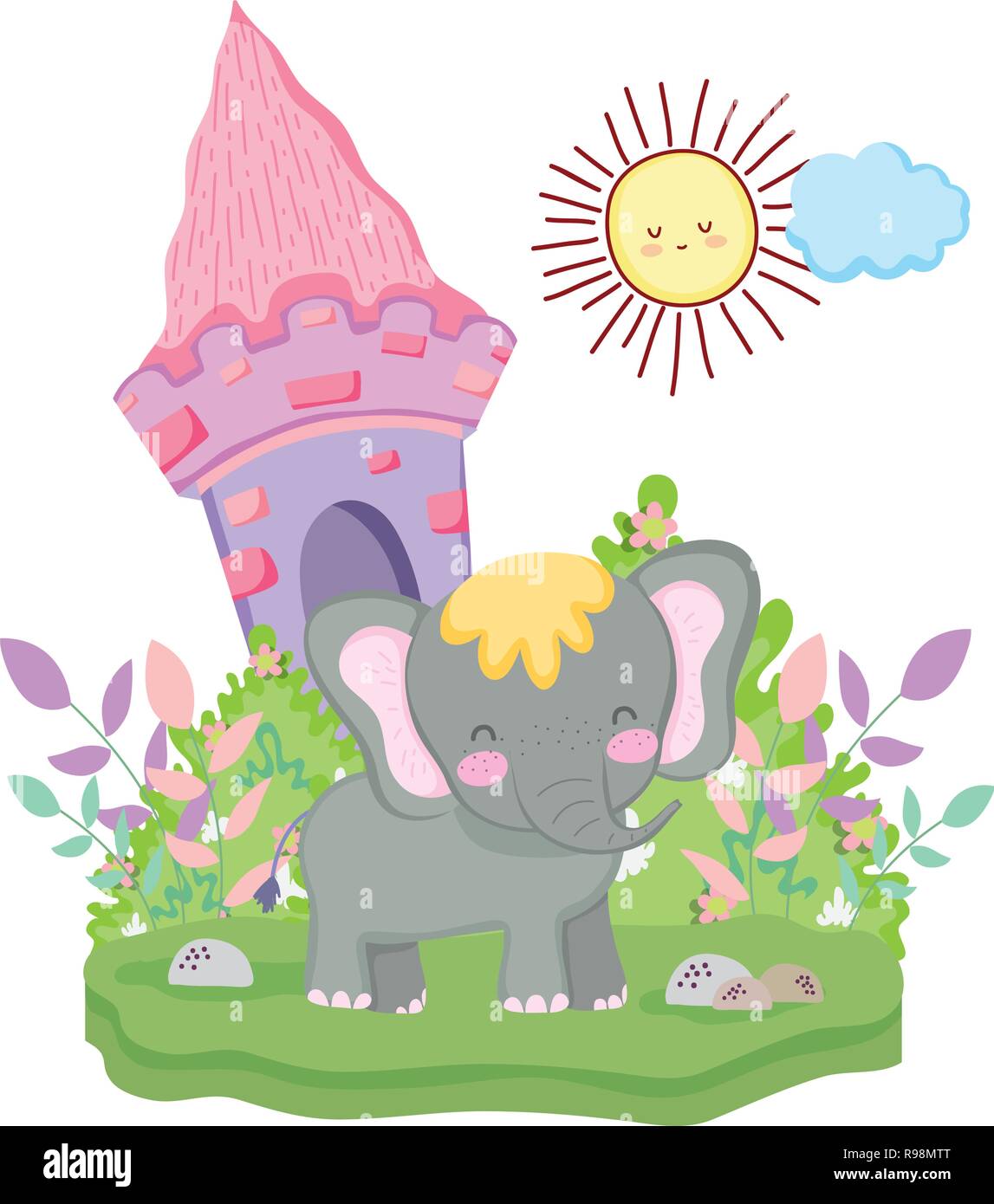 cute and little elephant character Stock Vector Image & Art - Alamy