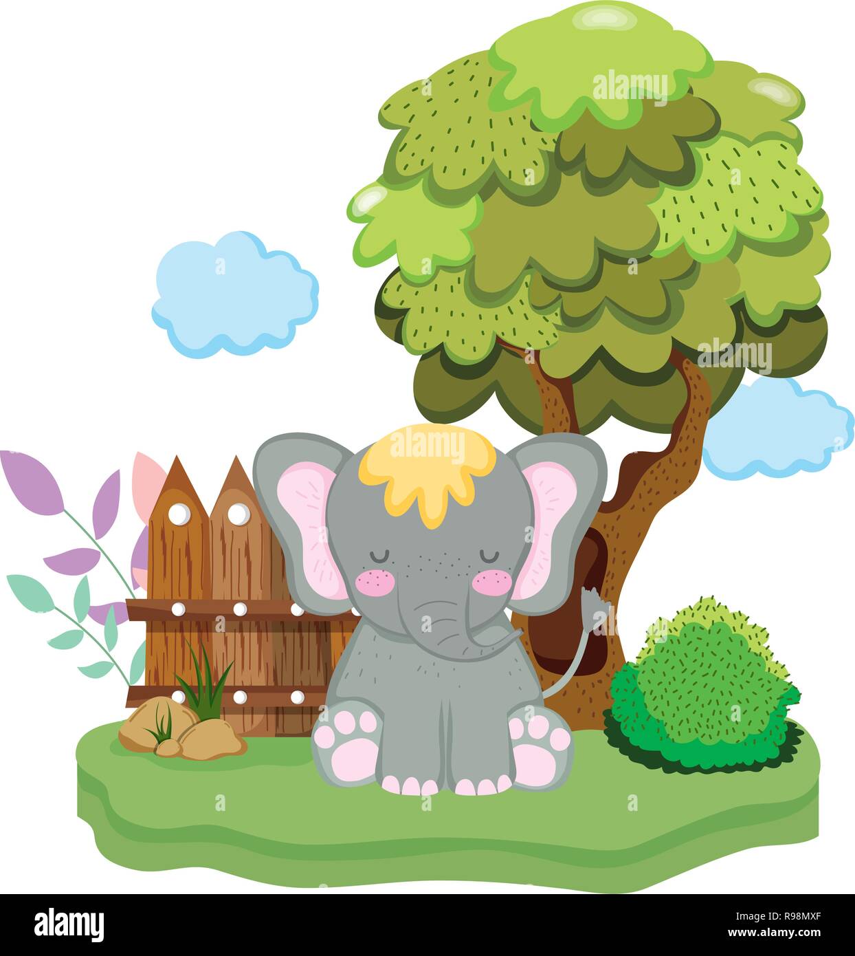 cute and little elephant character Stock Vector Image & Art - Alamy