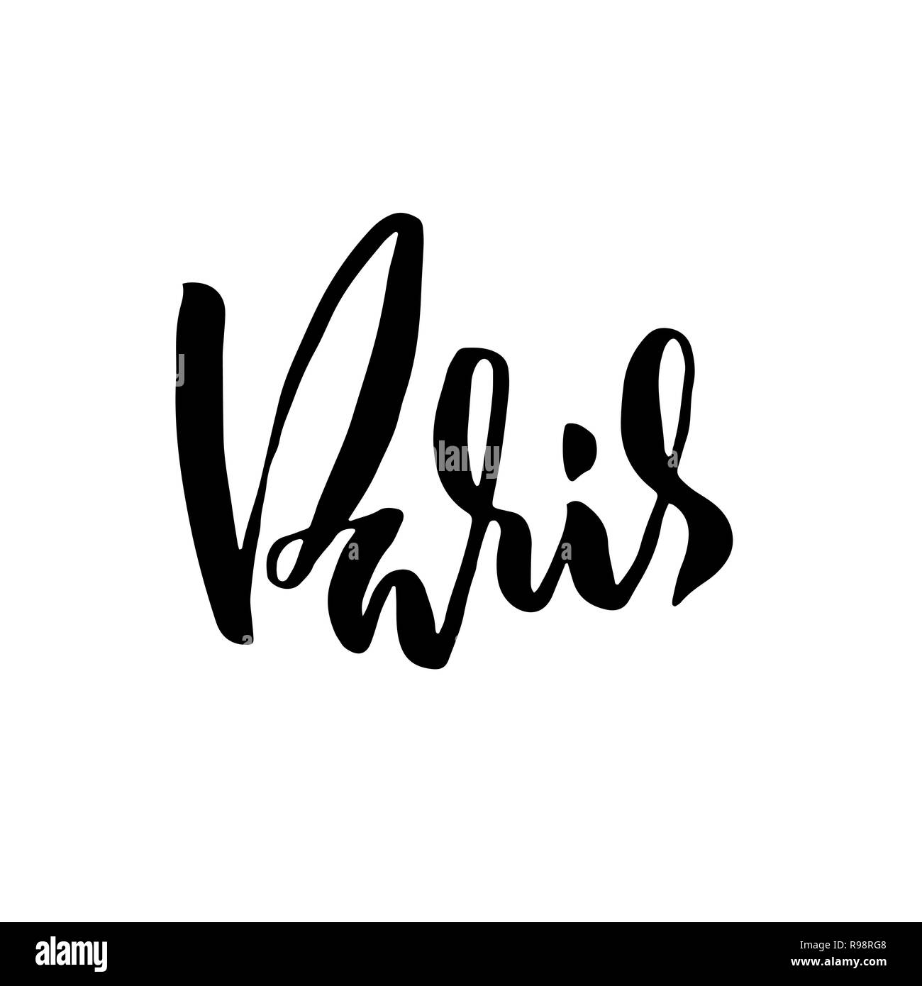 Paris writing font hi-res stock photography and images - Alamy