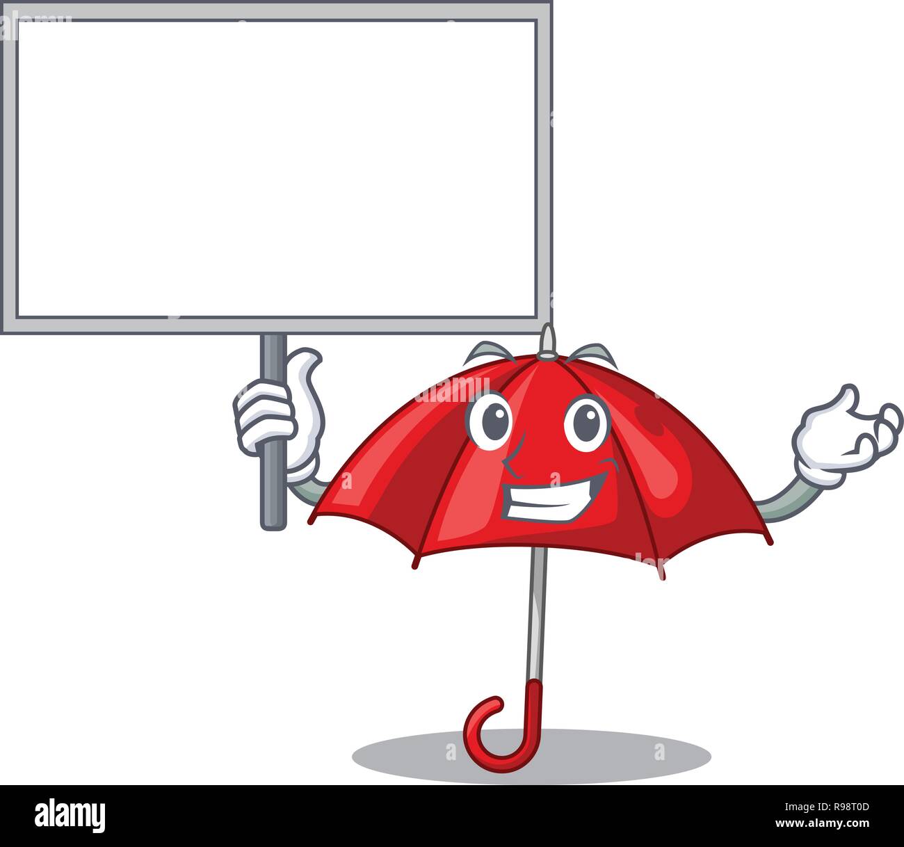 Bring board umbrella red in a character beautiful Stock Vector Image ...