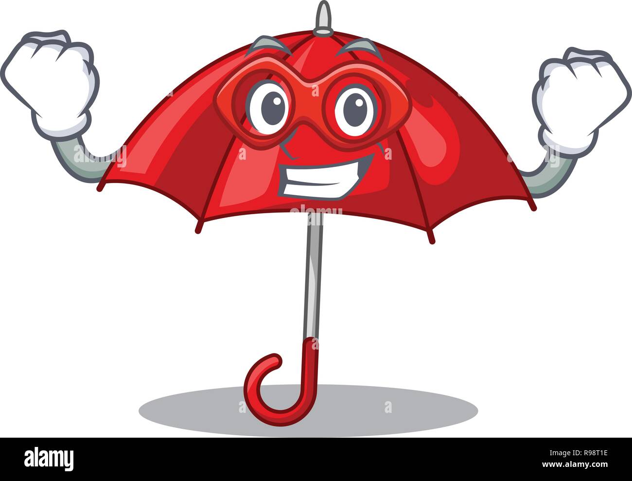 Super hero red umbrellas isolated in a mascot Stock Vector Image & Art ...
