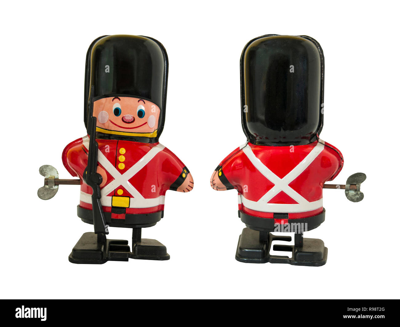 Soldier guardsman tin toy , wind up toy / Isolated white Stock Photo ...