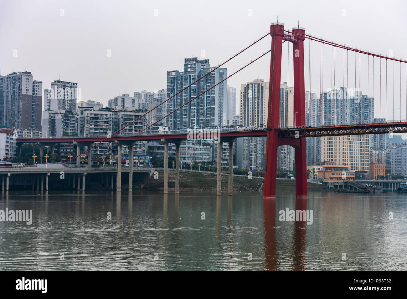 Yingwuzhou Bridge across Yangtze River- China Stock Photo - Alamy
