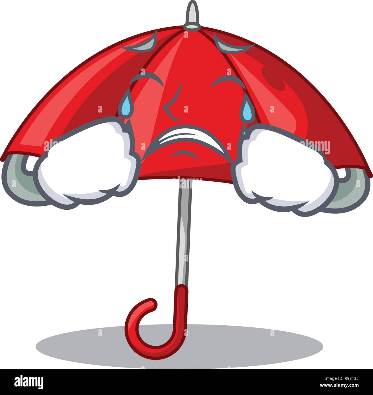 Crying with umbrella Stock Vector Images - Alamy
