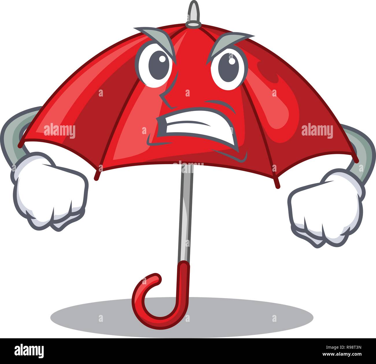 Angry red umbrella lit up cartoon shape Stock Vector Image & Art - Alamy